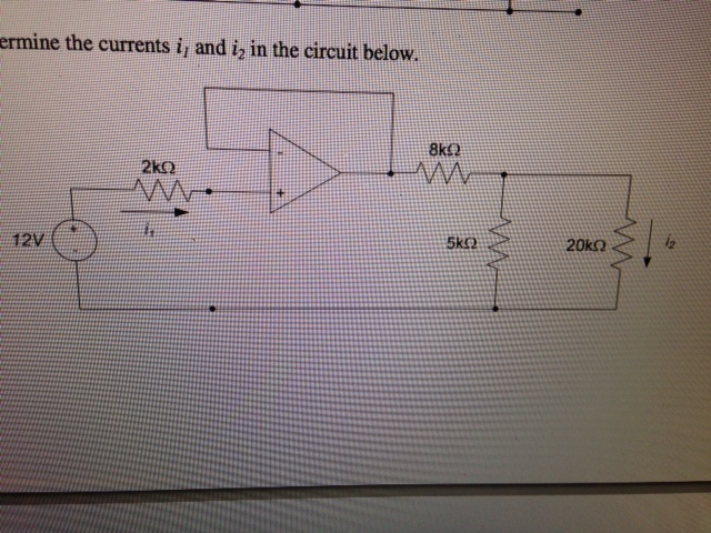 Solved Determine the currents i1 and i2 in the circuit | Chegg.com
