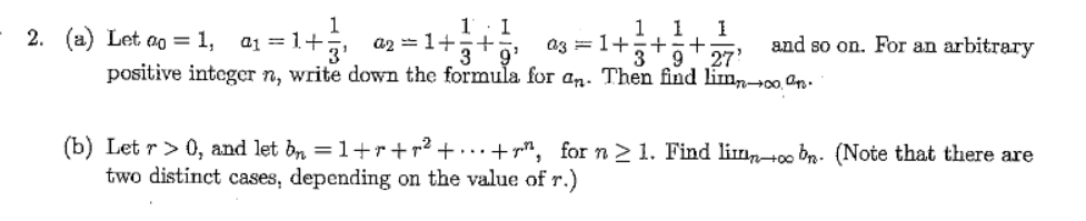 Solved (a) Let oo = 1, al = 1+1, a2-1+1+9, a-1+1+1+27, 2. | Chegg.com