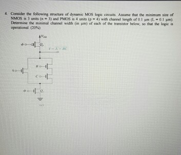 Solved Consider the following structure of dynamic MOS logic | Chegg.com