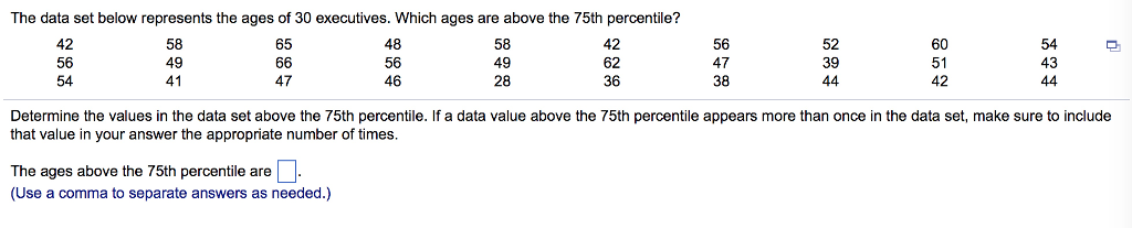Solved (i) Compare the three data sets (I on the right 34567 | Chegg.com