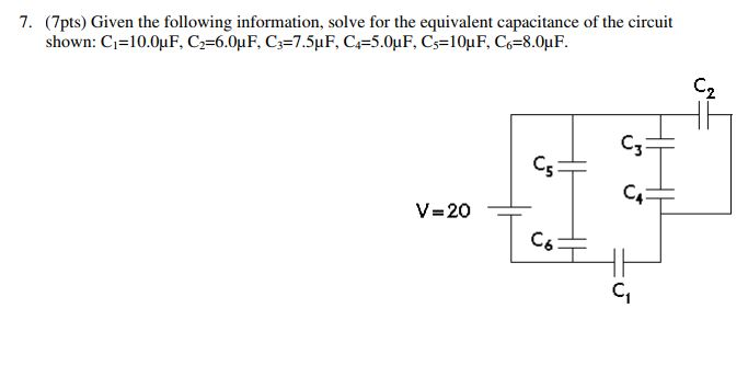 Solved 7. (7pts) Given the following information, solve for | Chegg.com