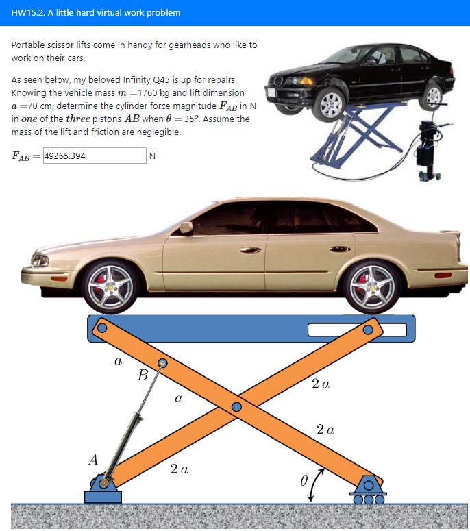 Solved HW15.2. A little hard virtual work problem Portable | Chegg.com