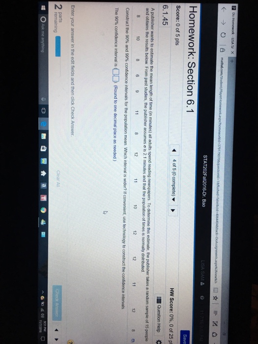 Solved Homework Section 6 1 1 Of 5 O Complete Score 0 Of