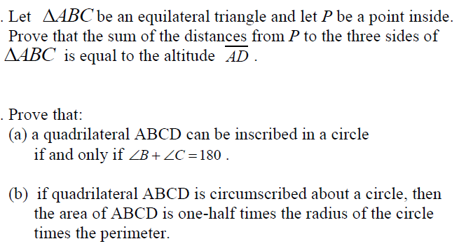 Solved Let Delta Abc Be An Equilateral Triangle And Let P