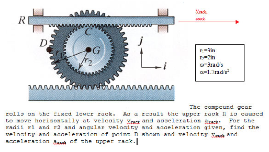 Solved The compound gear rolls on the fixed lower rack. As | Chegg.com