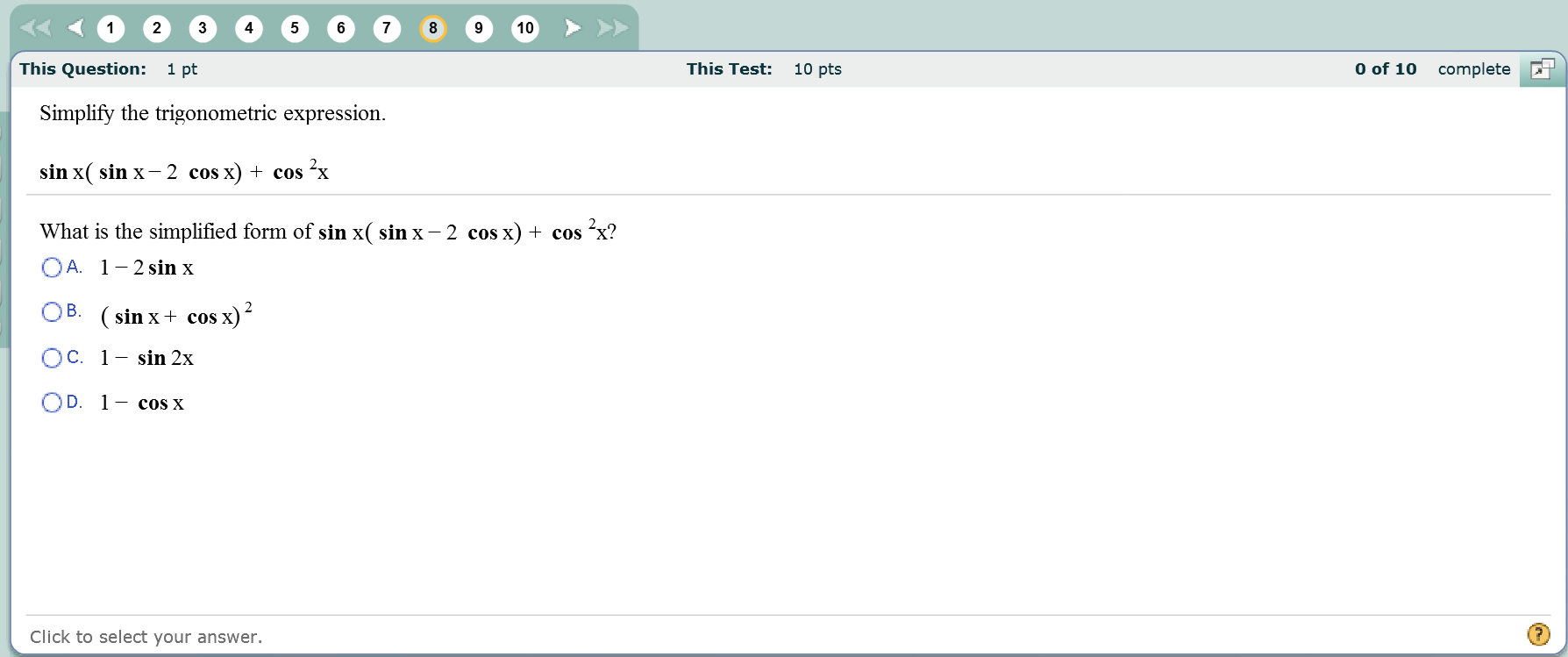 Solved Simplify the trigonometric | Chegg.com