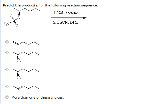 Solved Predict the product(s) for the following reaction | Chegg.com