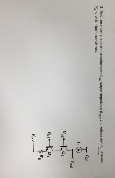 Solved Find the short-circuit transconductance G_m, output | Chegg.com