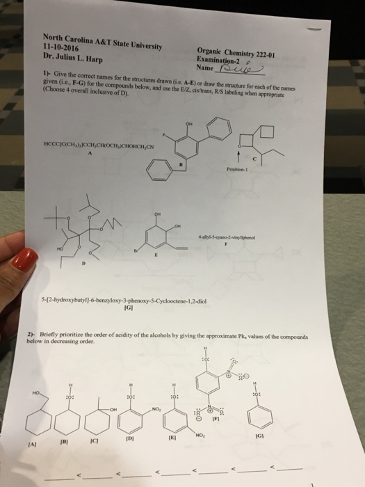 Solved Give the correct names for the structures drawn (i.e. | Chegg.com