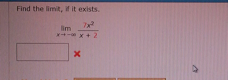Solved Find the limit, if it exists. lim | Chegg.com