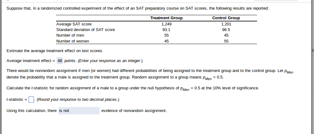 Solved Suppose that, in a randomized controlled experiment | Chegg.com