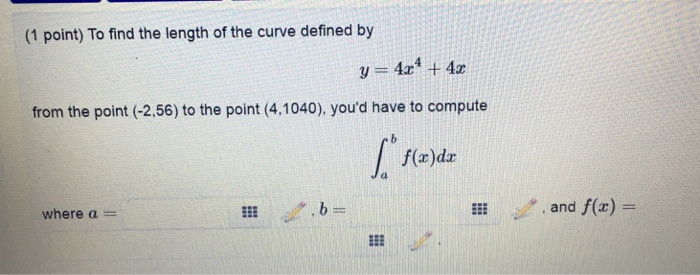 Solved To find the length of the curve defined by y = 4x^4 | Chegg.com