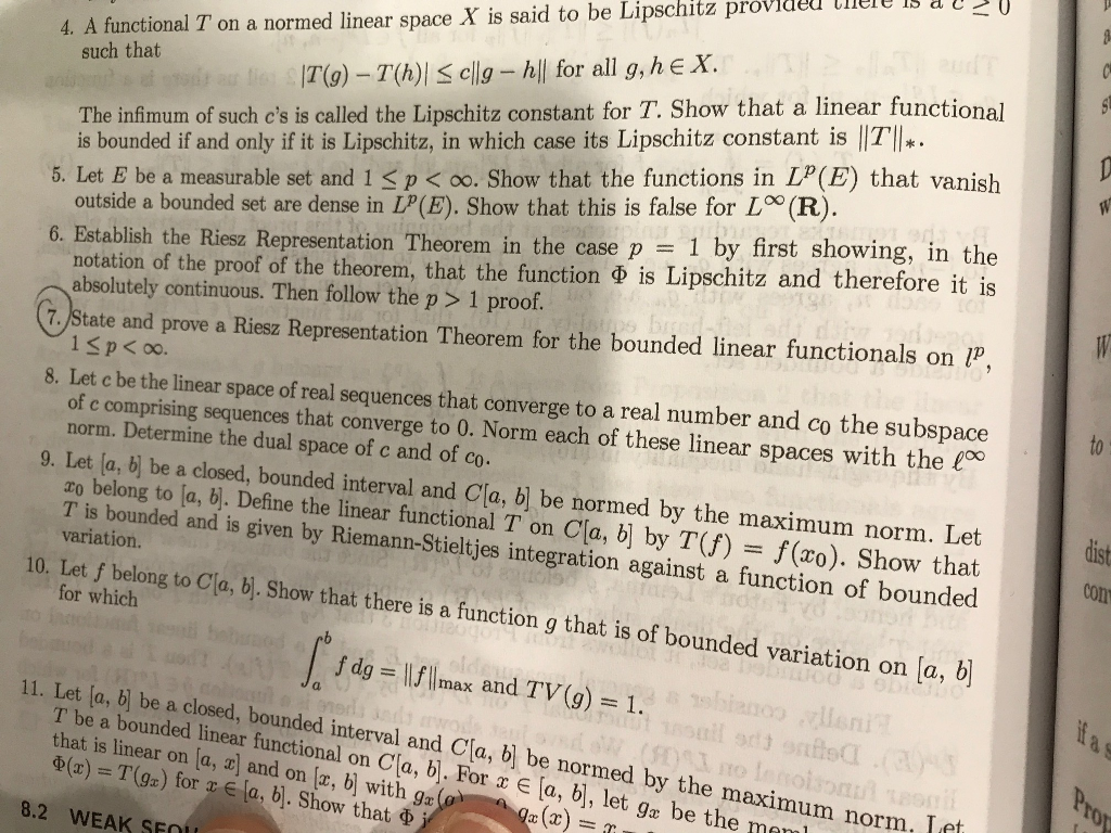 Solved 4. A functional T on a normed linear space X is said | Chegg.com