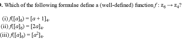 Solved Which of the following formulae define a | Chegg.com