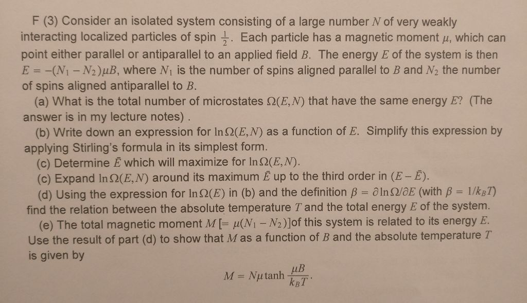 Solved Consider an isolated system consisting of a large | Chegg.com