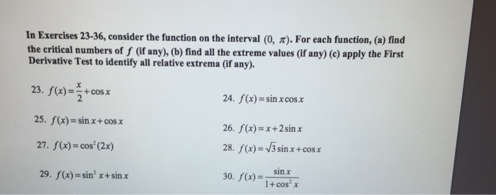 Solved In Exercises 23-36, consider the function o the | Chegg.com