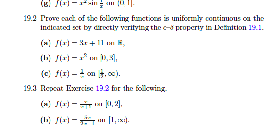 Solved Prove each of the following functions is uniformly | Chegg.com