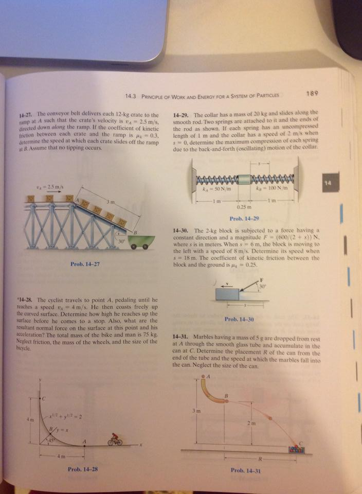 Solved The conveyor belt delivers each 12-kg crate to the | Chegg.com