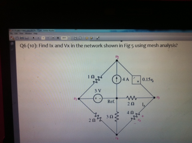 Solved Find Ix and Vx in the network shown in Fig 5 using | Chegg.com