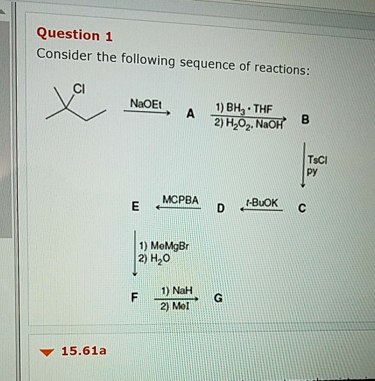 Solved Question 1 Consider the following sequence of | Chegg.com
