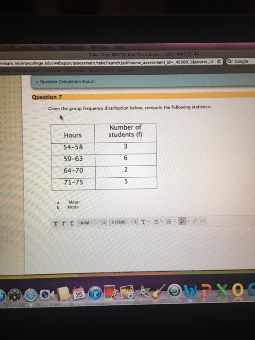 Solved Given the group frequency distribution below, compute | Chegg.com