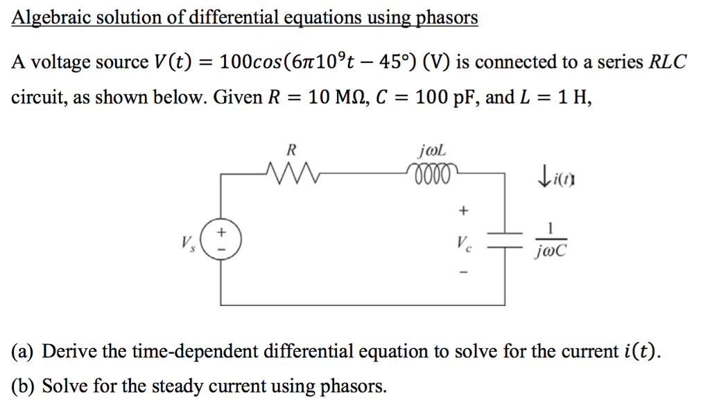 Solved Algebraic solution of differential equations using | Chegg.com