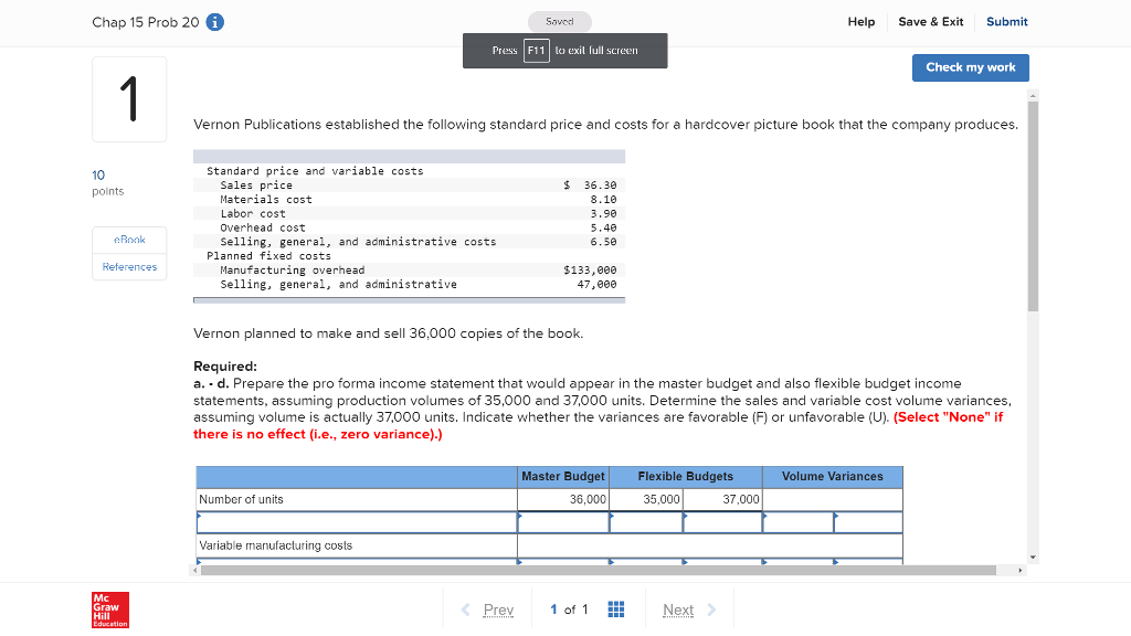 Solved Chap 15 Prob 20 Saved Help Save & Exit Submit Press | Chegg.com