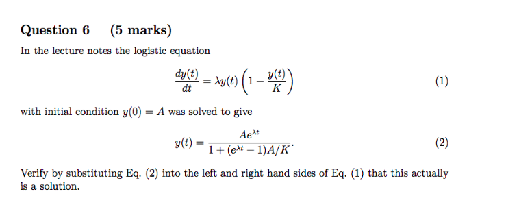 Solved Question 6 (5 marks) In the lecture notes the | Chegg.com Solved Question 6 (5 marks) In the lecture notes the | Chegg.com