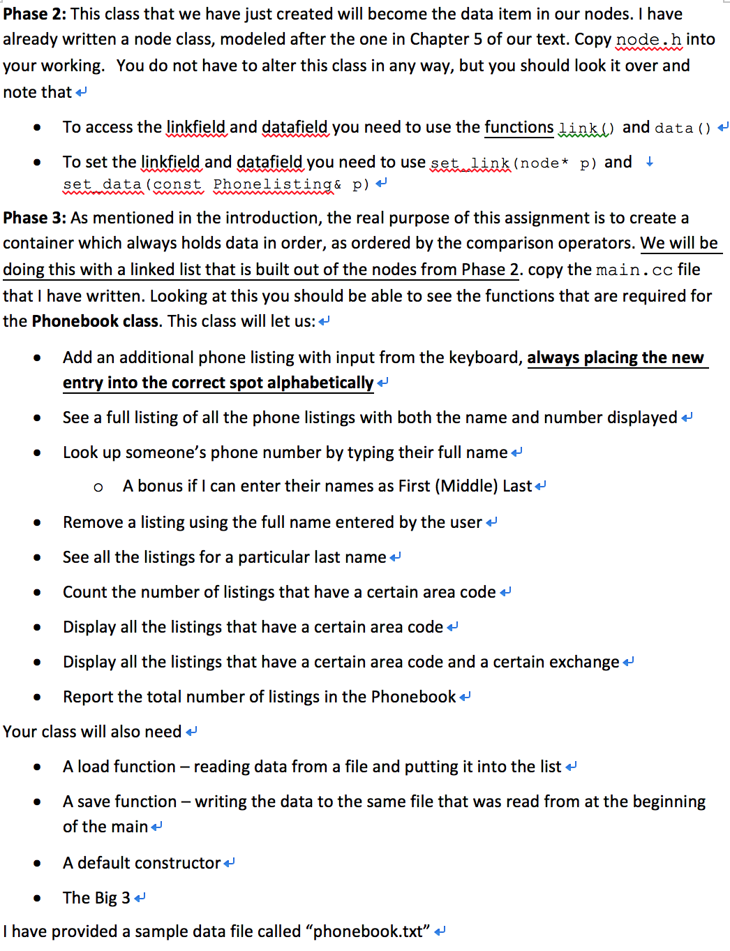 Solved For this project we will be creating a container that | Chegg.com