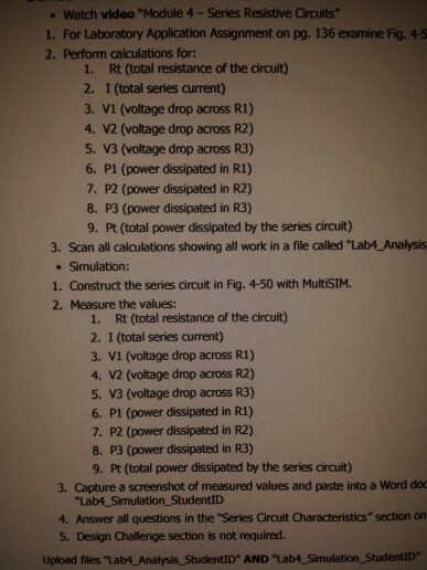 Solved Construct the series circuit in Fig. 4-50. Measure | Chegg.com