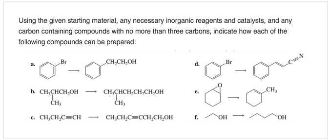 Solved using the given starting material, any necessary | Chegg.com