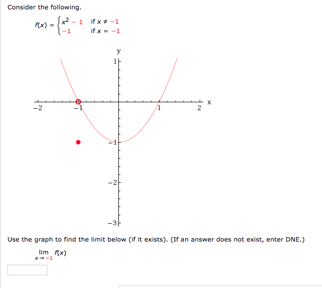 Solved Consider the following. -1 if x =-1 2 2 3 Use the | Chegg.com