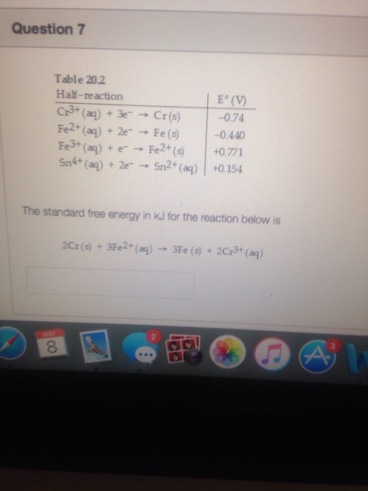 Solved I Used This Equation E Eo Rt Nf Log Q Not Sure If