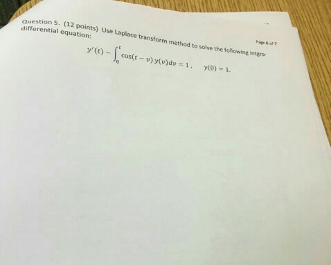 Solved Use Laplace transform method to solve the following | Chegg.com
