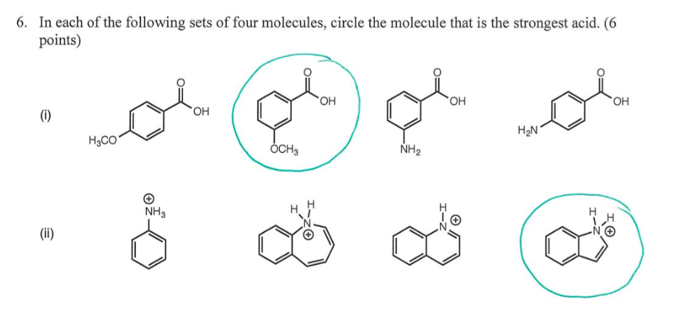 Solved In each of the following sets of four molecules, | Chegg.com