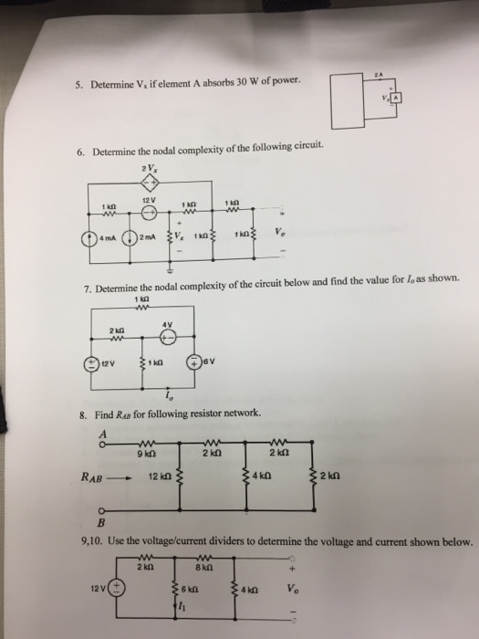 Solved Determine V_x if element A absorbs 30 W of power. | Chegg.com