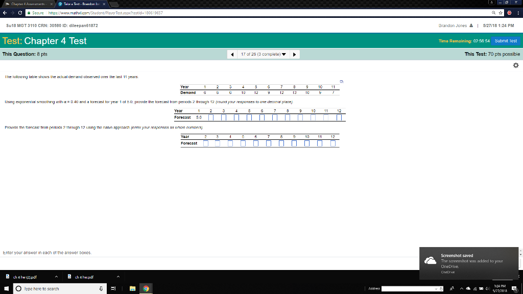 Solved Chapter 4 Auseurinh- x, Tac.. Test-Branden ln. Secure | Chegg.com