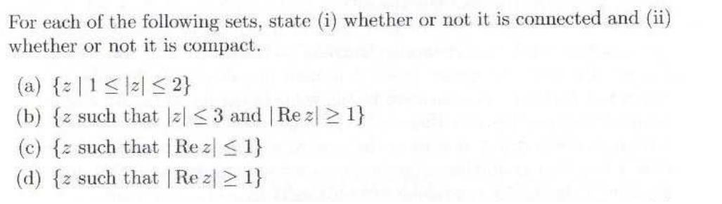 Solved For each of the following sets, state (i) whether or | Chegg.com