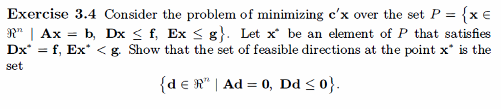 Solved Consider the problem of minimizing c'x over the set P | Chegg.com