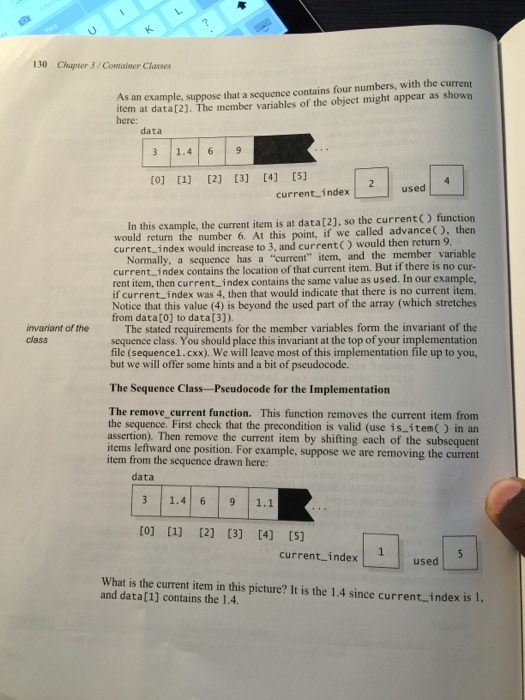 Solved The assignment is to implement the sequence class | Chegg.com