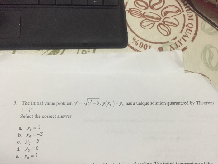 Solved The initial value problem y' = Squareroot y^2 - 9, | Chegg.com