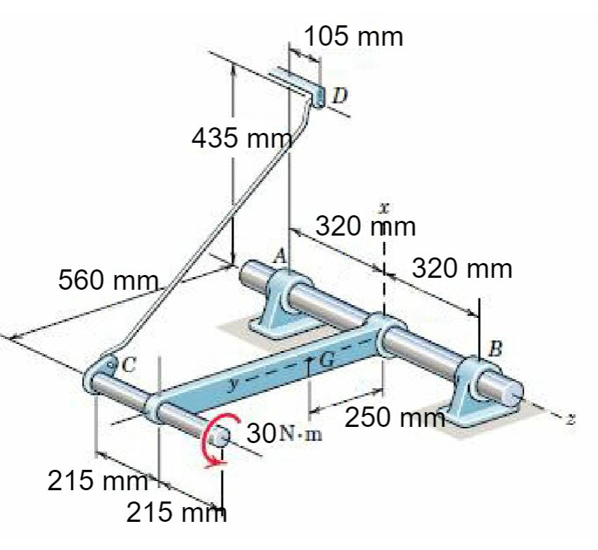 Solved The shaft, lever, and handle are welded together and | Chegg.com