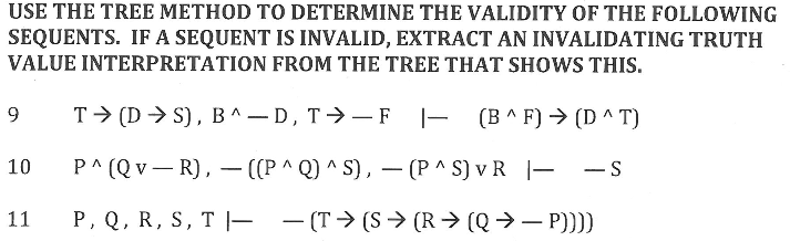 Use the tree method to determind the validity of the | Chegg.com