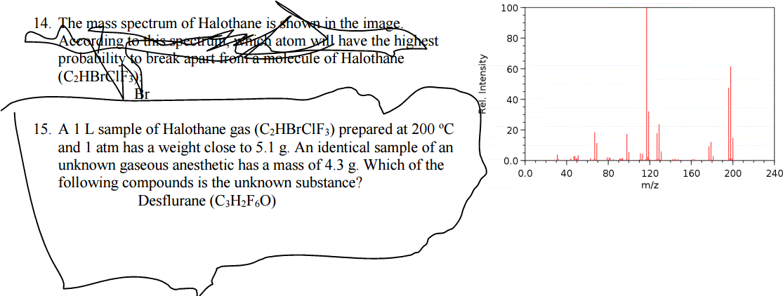 Solved A 1 L sample of Halothane gas (C_2HBrClF_3) prepared | Chegg.com