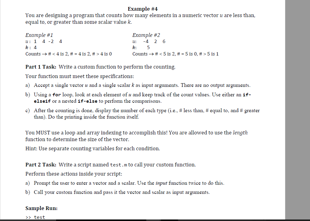 Solved Example #4 You are designing a program that counts | Chegg.com