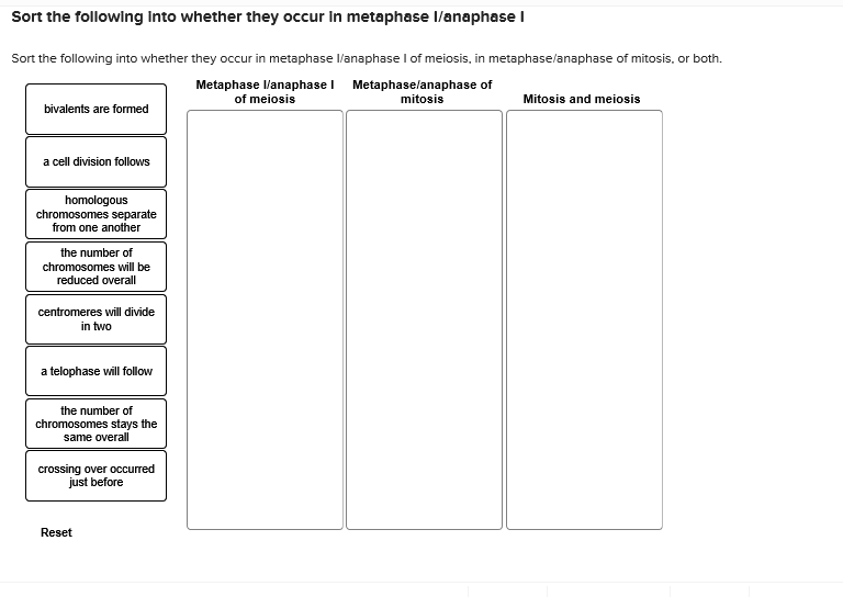 Solved Sort the following Into whether they occur In | Chegg.com