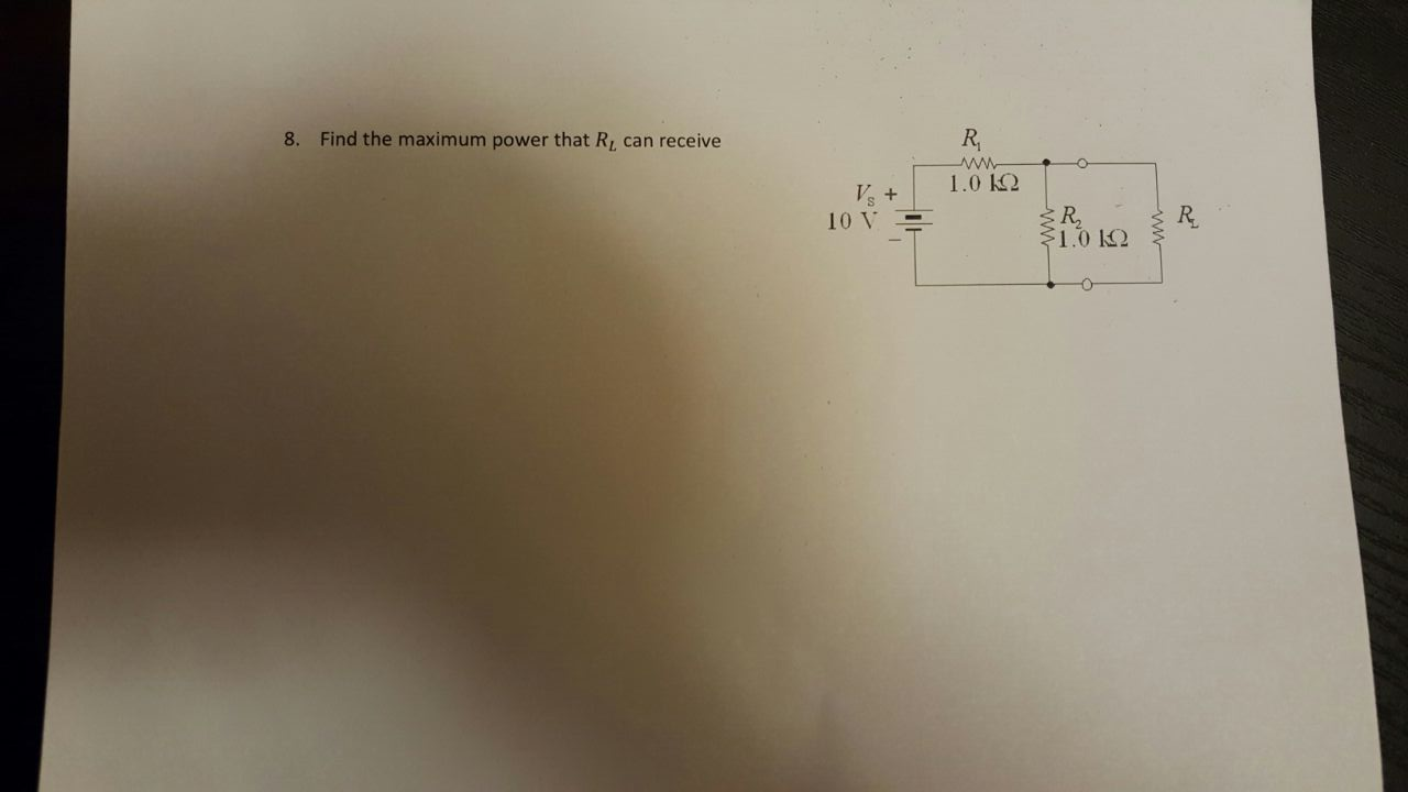Solved Find the maximum power that RL can receive | Chegg.com
