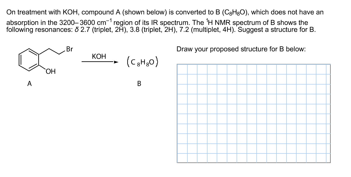 Solved On treatment with KOH, compound A (shown below) is | Chegg.com