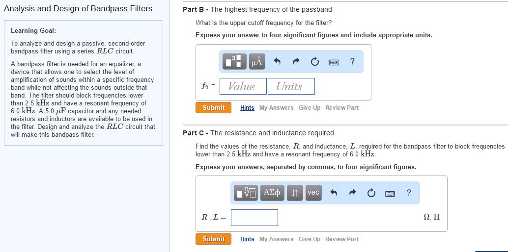 Solved To analyze and design a passive, second-order | Chegg.com