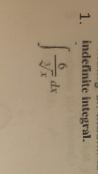 Solved 1. indefinite integral. | Chegg.com